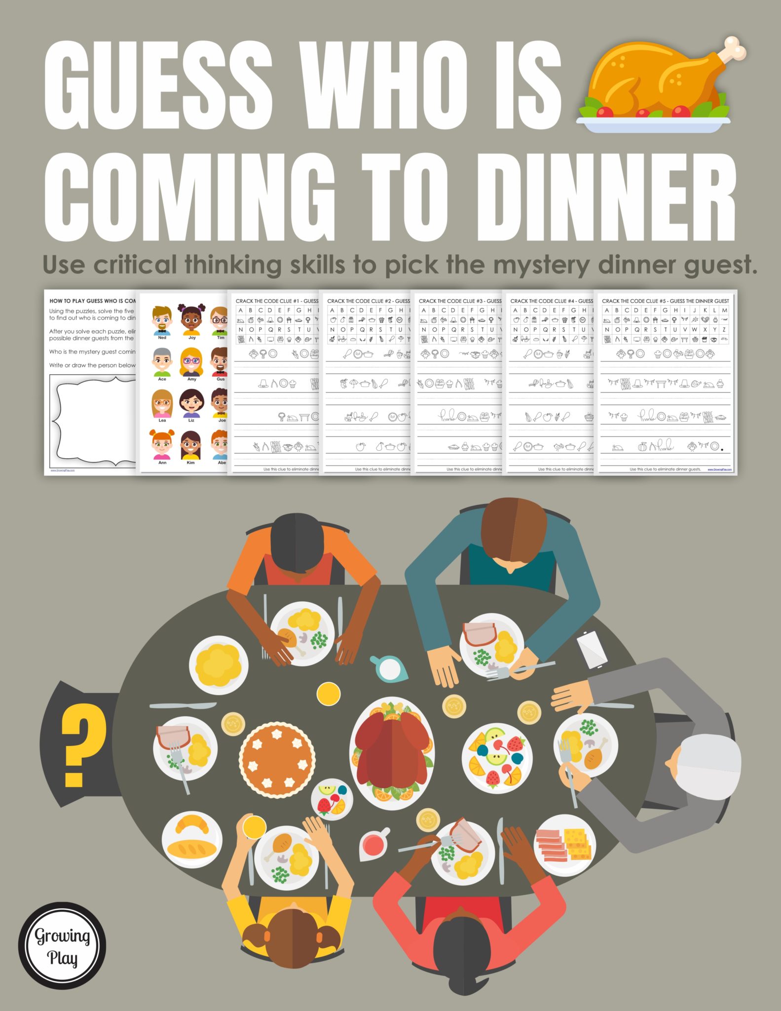 Guess Who Is Coming to Dinner Puzzle - Growing Play