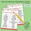 Christmas Pictionary Printable Game - Free 100 Word List - Growing Play