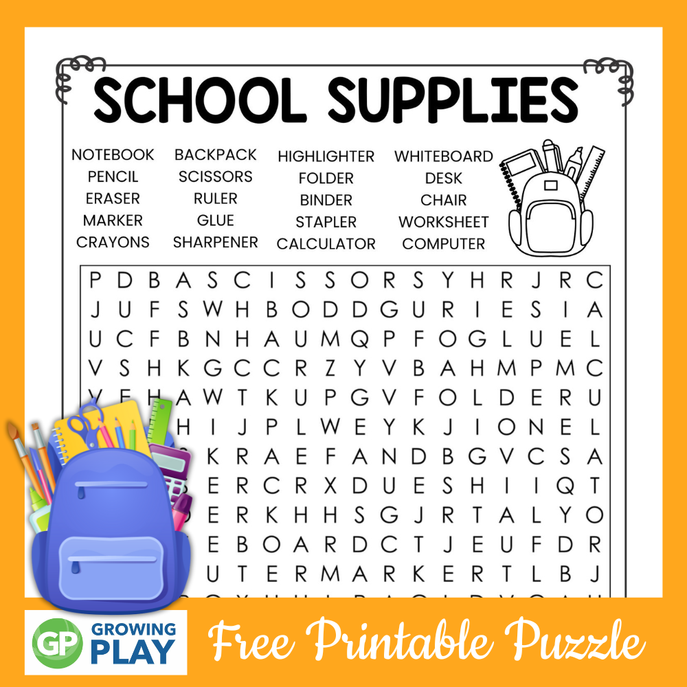 Printable Fall Word Search Puzzles Free PDF - Growing Play