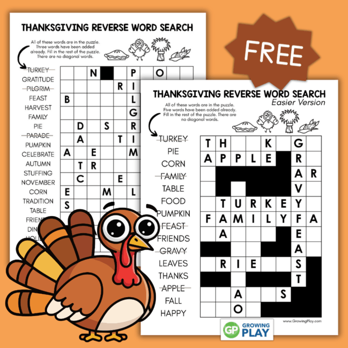 Thanksgiving Cryptogram Free Printables - Growing Play