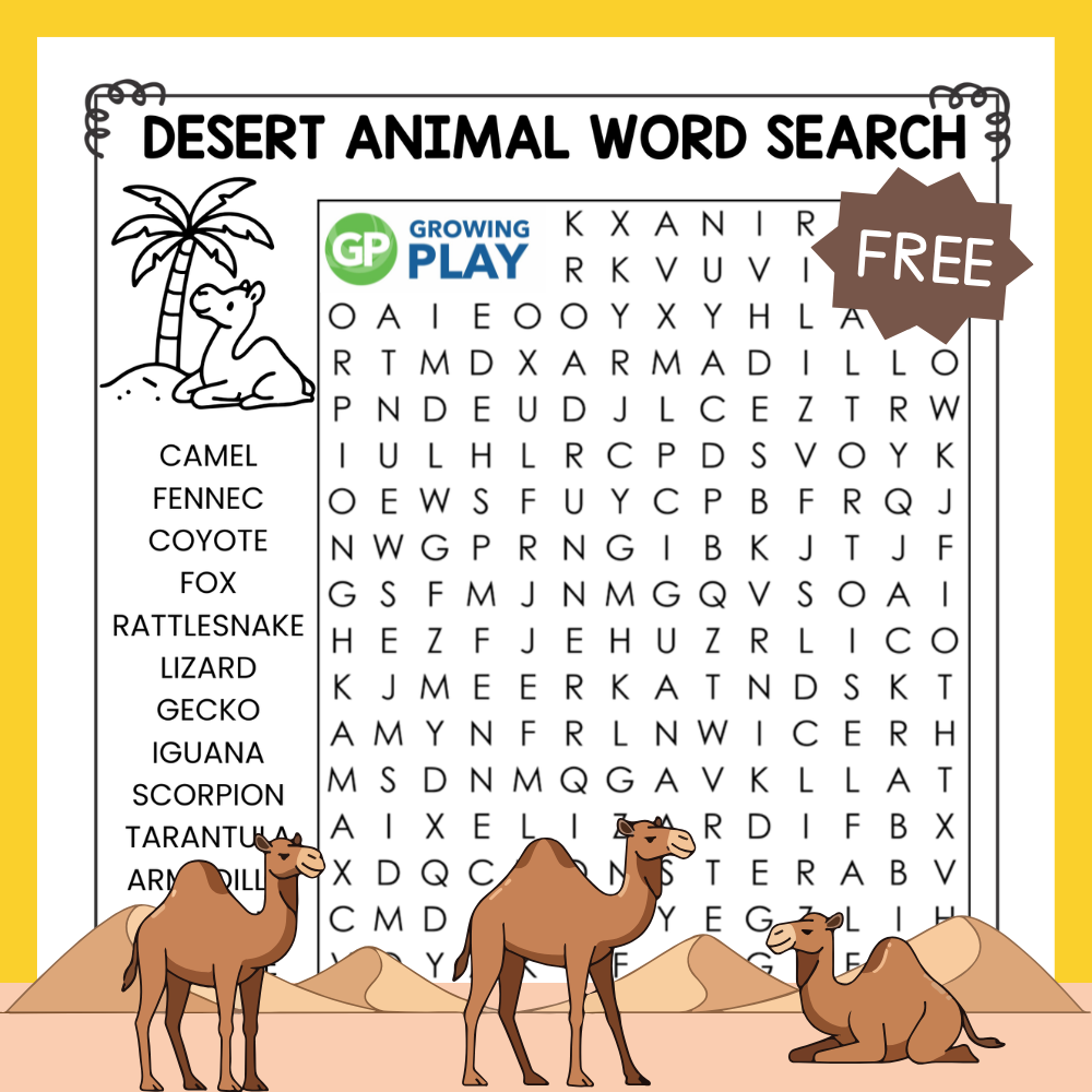 Reindeer Word Search Free Printable - Growing Play
