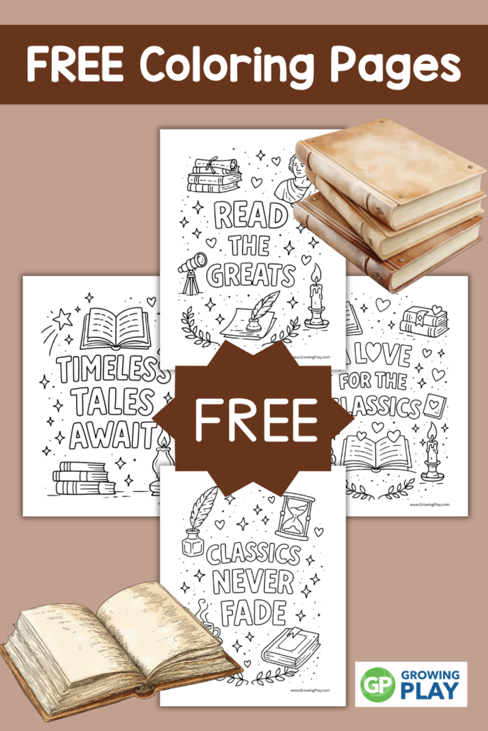 Classic Book Coloring Pages Free Printables - Growing Play